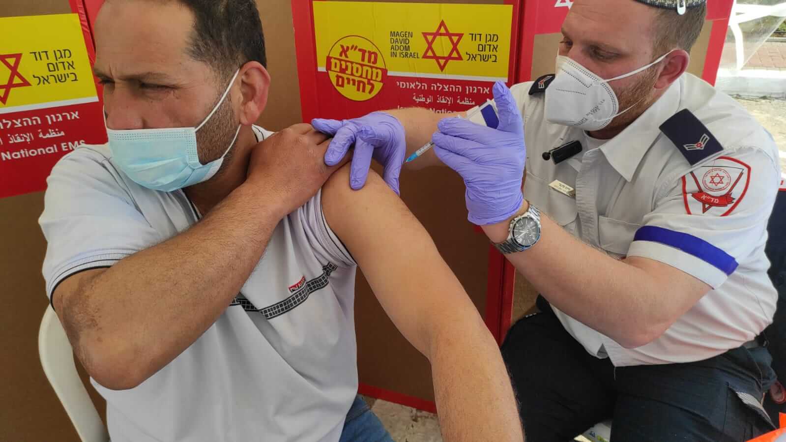 Magen David Adom begins vaccinating Palestinian workers against Covid ...